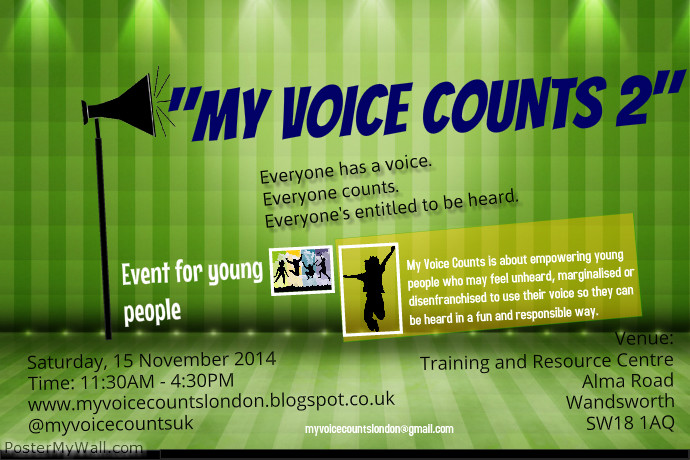 My Voice Counts 2 flyer | PosterMyWall