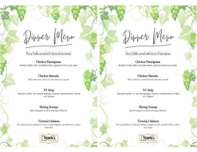 Copy of Barbara Dolan Dinner Menu (2) | PosterMyWall