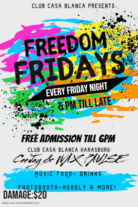 Freedom Fridays | PosterMyWall