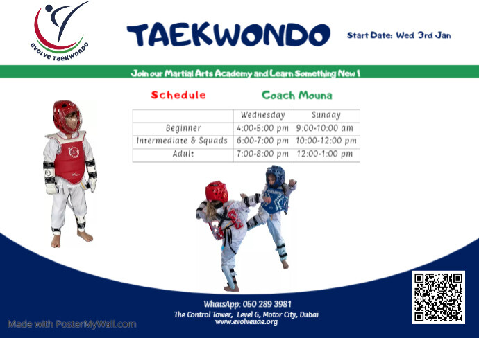 2023 Term 1 Taekwondo Flyer with Prices (2) | PosterMyWall