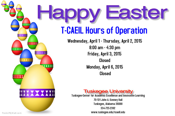 Easter hours | PosterMyWall