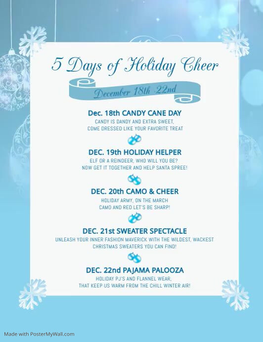Copy of Blue Christmas Menu Square Video | PosterMyWall