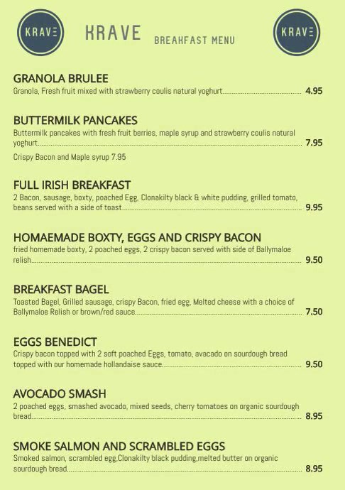 Copy of Breakfast Menu | PosterMyWall