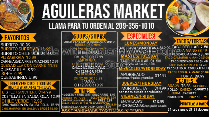 Copy of Copy of CARNICERIA MI RANCHO MENU | PosterMyWall