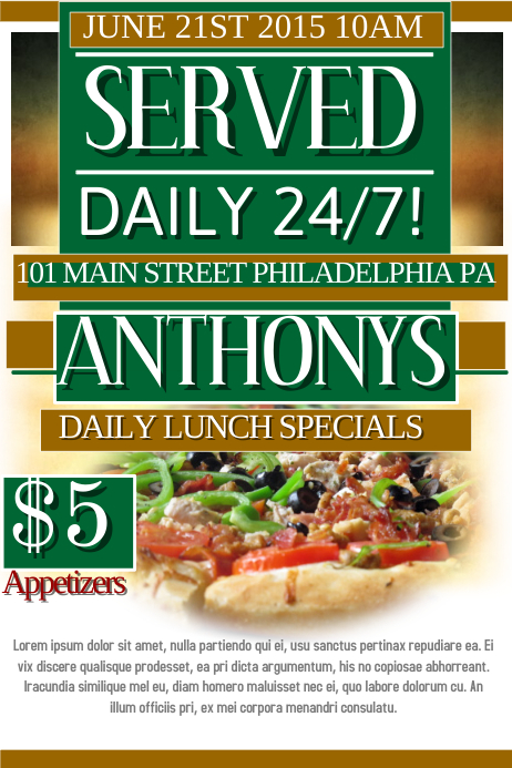 Restaurant Template | PosterMyWall