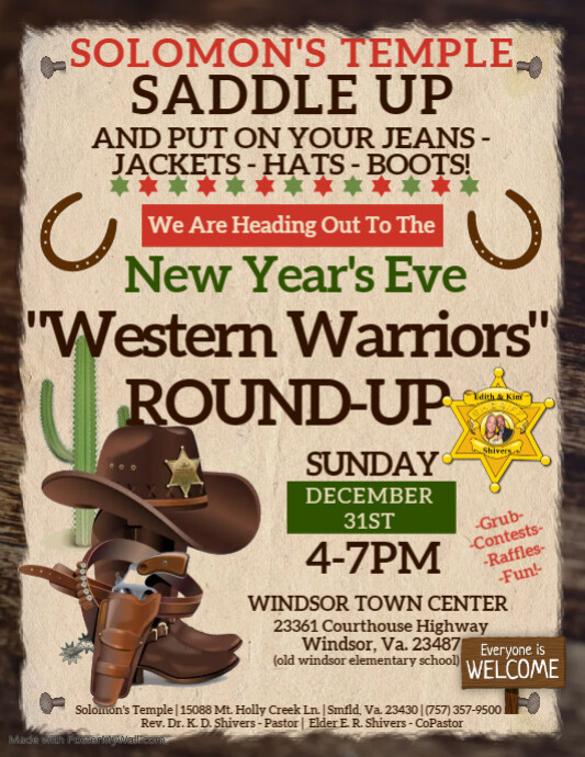 Beige wild west party invite flyer | PosterMyWall