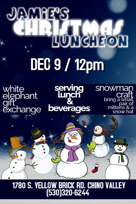 Snowman party flyer | PosterMyWall