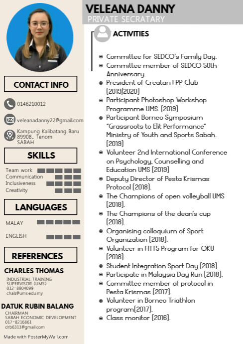 Copy of resume, professional services,cv | PosterMyWall