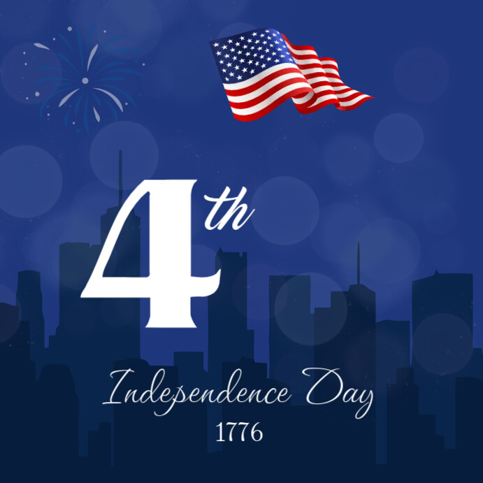 1776 Independence Day of USA 4th July Template | PosterMyWall