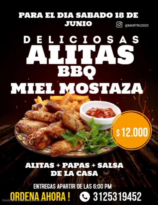 Copia de Unlimited Buffalo Wings Flyer Template | PosterMyWall