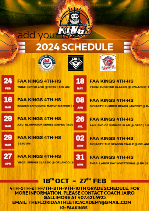 March Madness Match Schedule Template | PosterMyWall