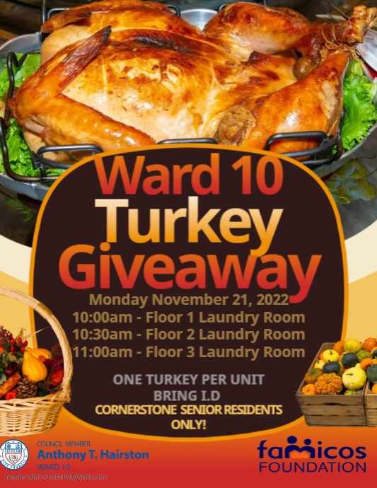 Copy of Thanksgiving Turkey Giveaway Flyer | PosterMyWall