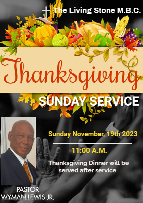 Thanksgiving service | PosterMyWall
