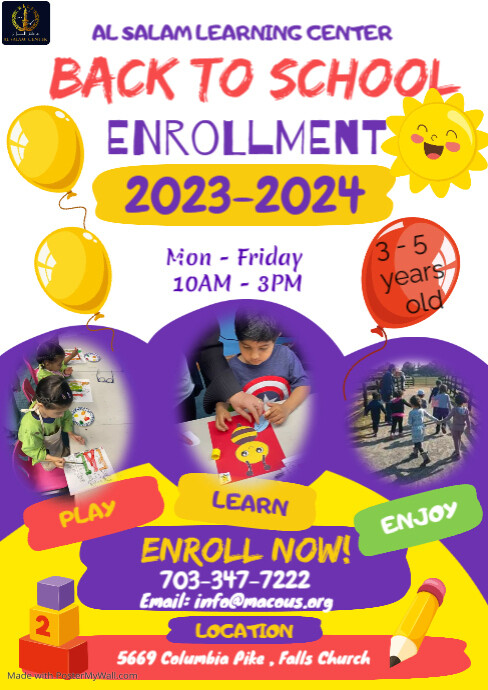 preschool enrollment advertisement | PosterMyWall