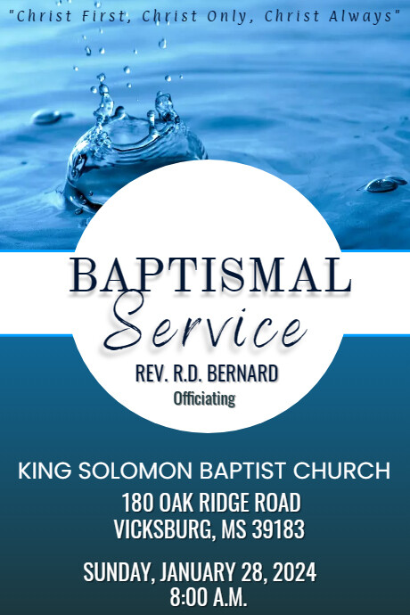 Baptism Service (2) | PosterMyWall