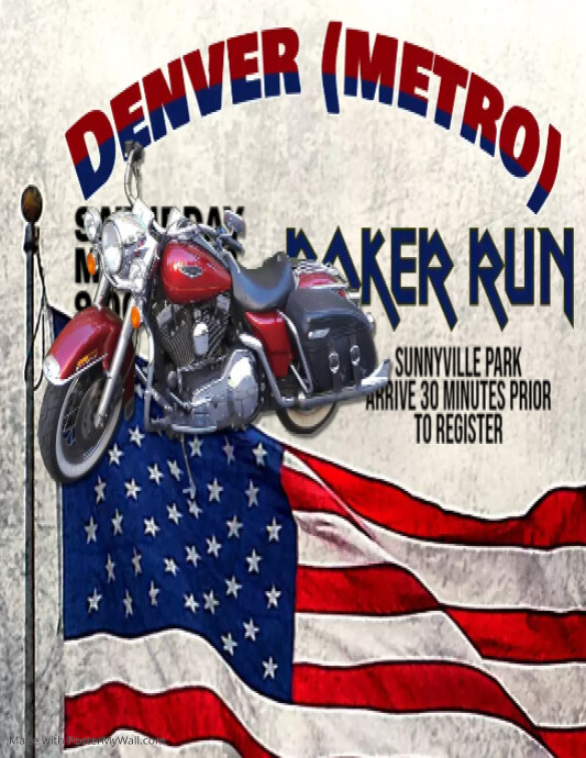 motorcycle run rally flyer template | PosterMyWall