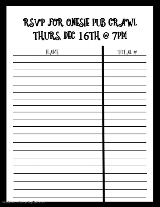 Copy of Copy of Sign Up Sheet Template | PosterMyWall