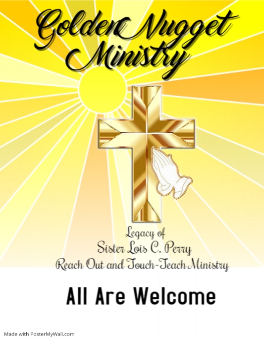 Dales- Golden Nugget Reach Out & Touch- Teach Ministry | PosterMyWall