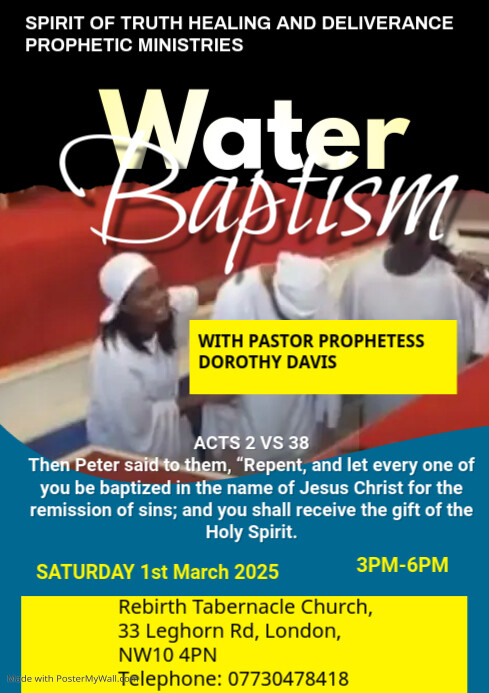 Baptism service flyer | PosterMyWall