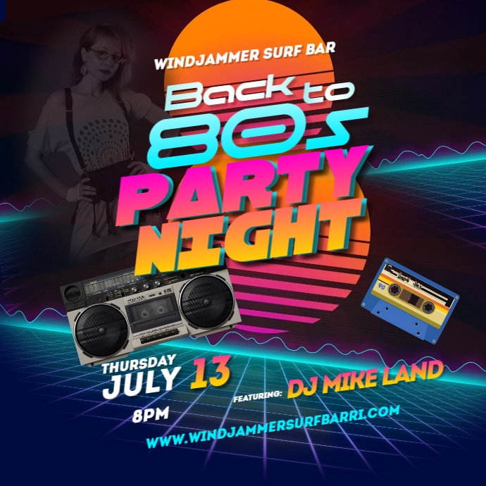 Back to 80s Party Instagram Post | PosterMyWall