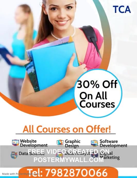 Online Courses Animation Template | PosterMyWall