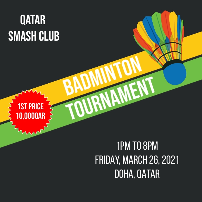 18 Badminton Template | PosterMyWall