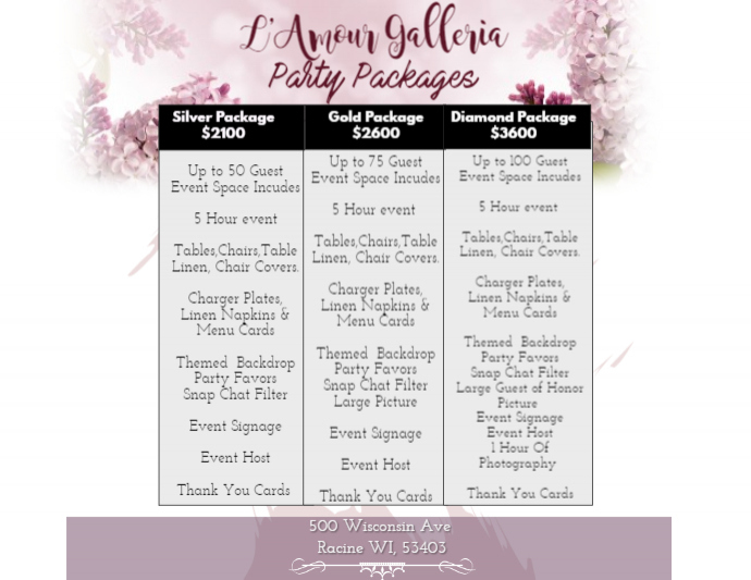 Party Packages Flyer | PosterMyWall