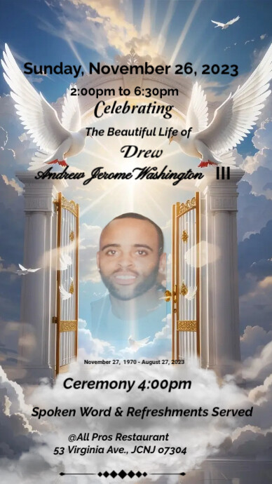 Copy of Heaven Funeral template | PosterMyWall