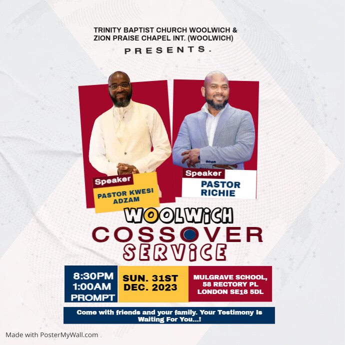 Crossover, 31st Night Church Flyer Template | PosterMyWall