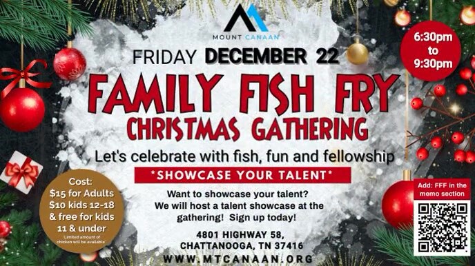 Christmas Fish Fry Gathering V1 | PosterMyWall