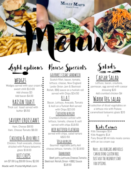 Copy of Copy of Menu | PosterMyWall