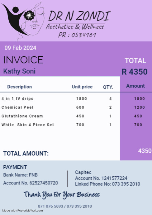 Copy of Green Work Digital Invoice Design (30) | PosterMyWall