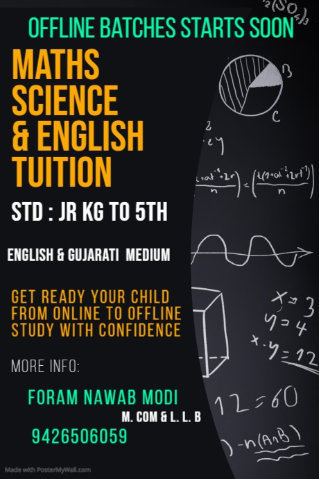 Copy of Copy of Online Video Math Tuition Flyer Template | PosterMyWall