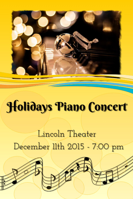 Holidays piano concert Template | PosterMyWall