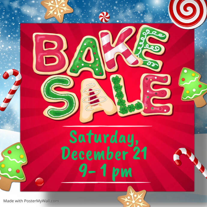 Red Bake Sale Instagram Post | PosterMyWall