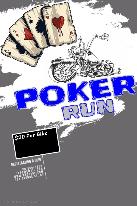 Copy of Poker Run Flyer Template | PosterMyWall