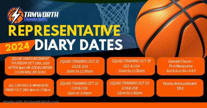 Basketball Diary Dates 2024 | PosterMyWall