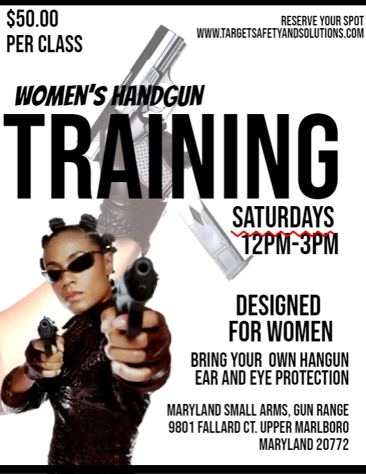 Women’s Handgun Training Class Gunrange | PosterMyWall