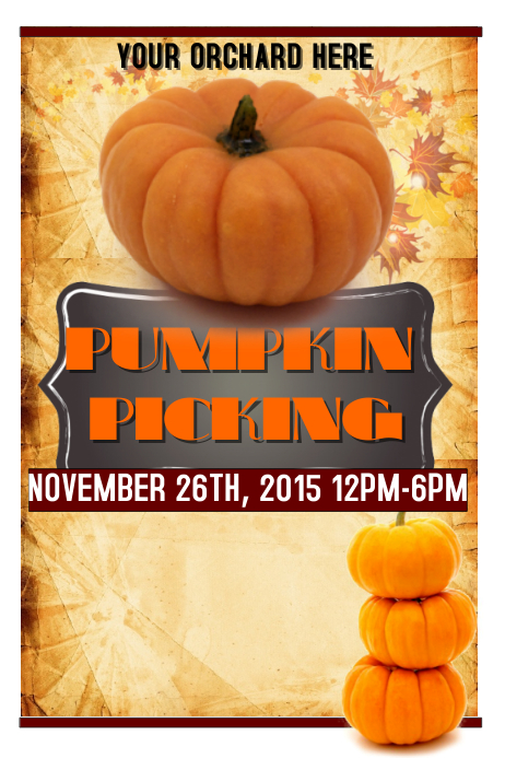 PUMPKIN PICKING Template | PosterMyWall