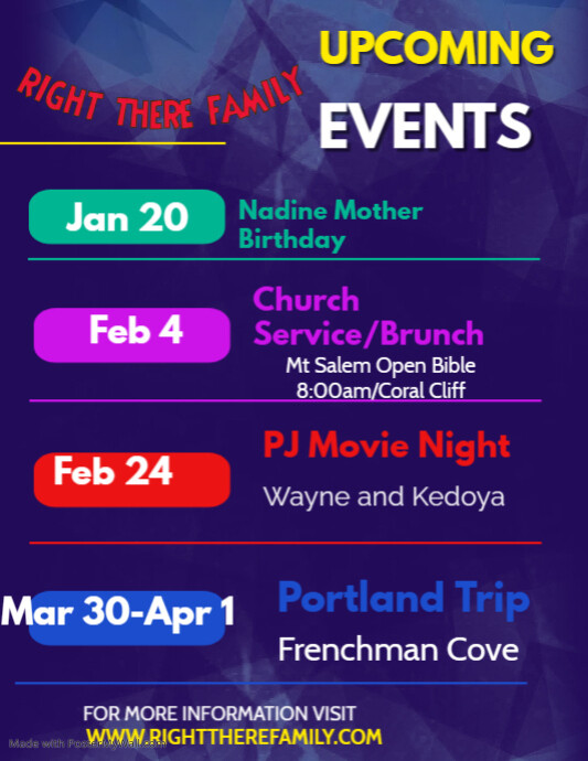 Copy of Upcoming Events | PosterMyWall