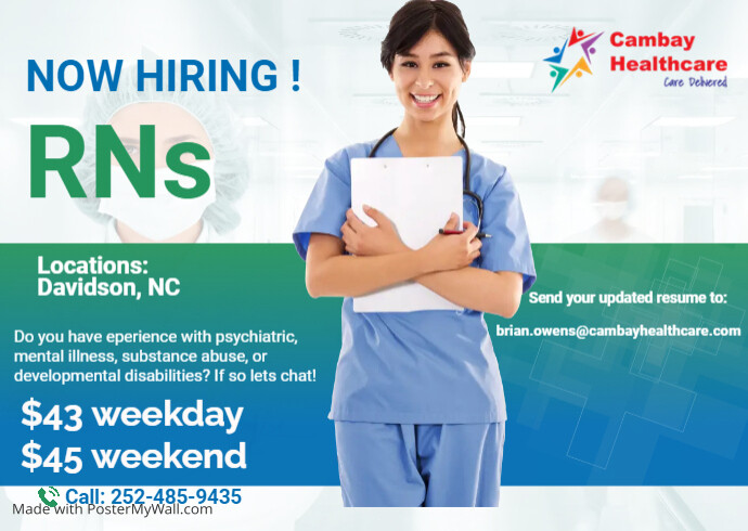 Hiring Nurses Ad | PosterMyWall