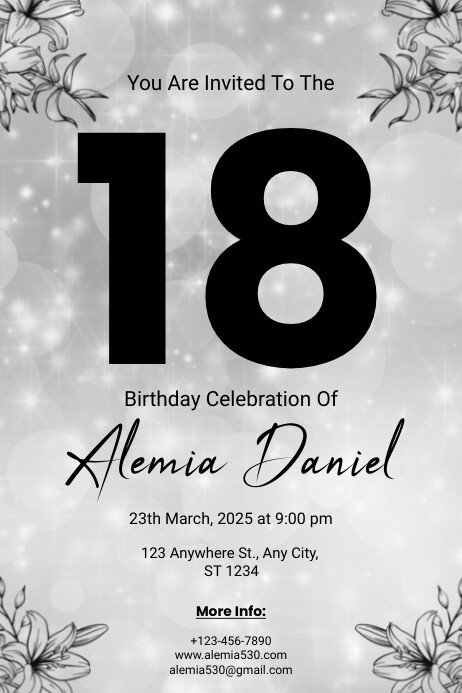 18th birthday Templat | PosterMyWall