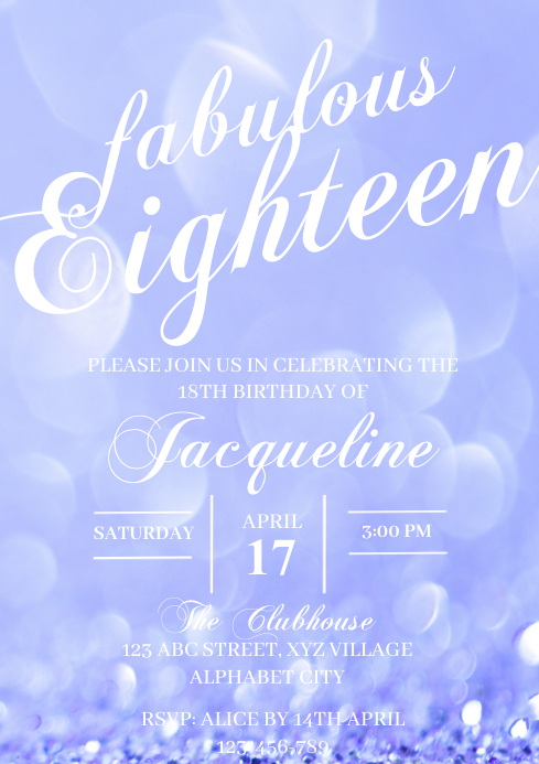 18th Birthday Invitation Template | PosterMyWall