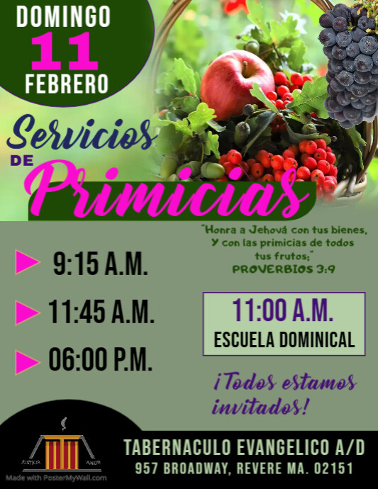 Copy of First Fruit Friday Church Event Flyer (1) | PosterMyWall