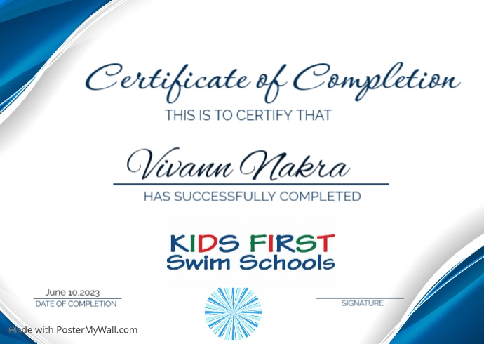 Certificate of Completion | PosterMyWall