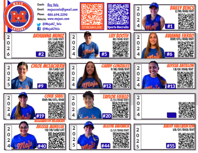 Team Roster Sheet | PosterMyWall