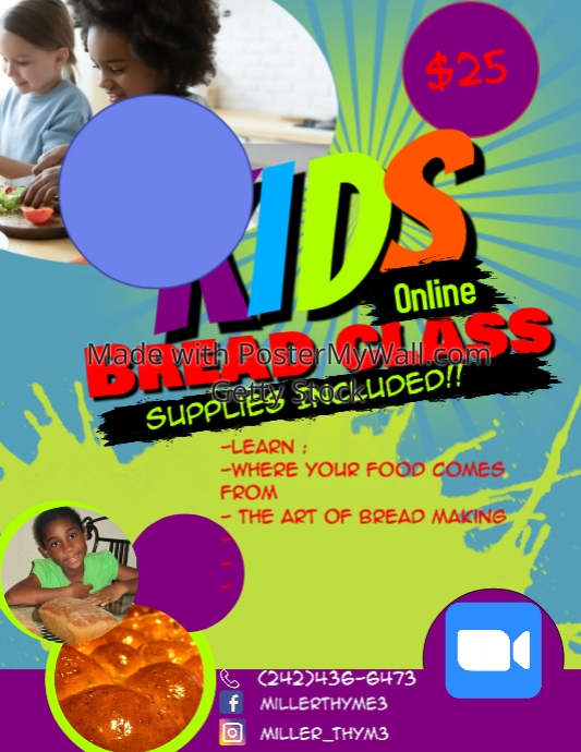 MillerThyme Kids Baking Class | PosterMyWall