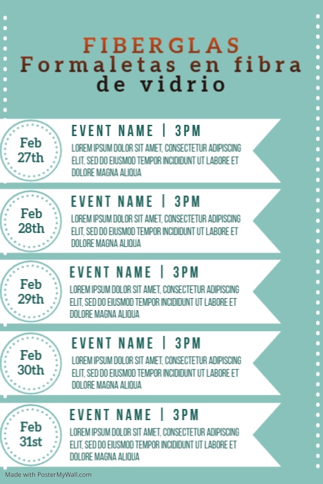 Copy of Template event calendar (1) | PosterMyWall