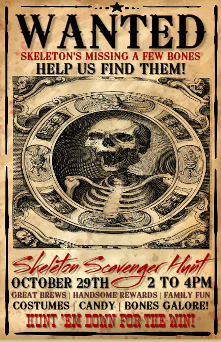 Copy of SKELETON SCAVENGER HUNT | PosterMyWall