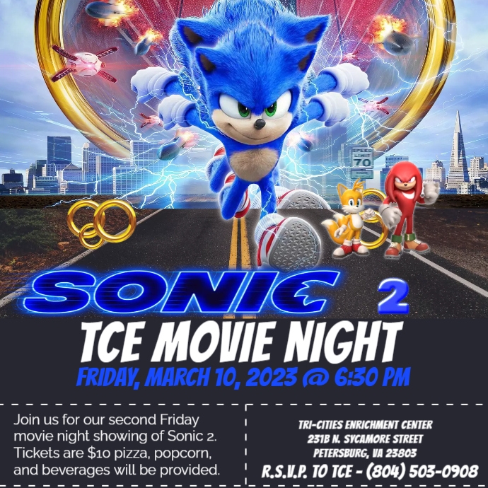 Copy of Sonic Movie Night - 3.10.23 | PosterMyWall